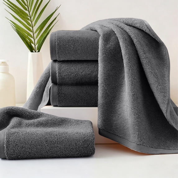 5 Pack Cotton Face Towels Absorbent Quick Dry Washcloth for Bathroom ...