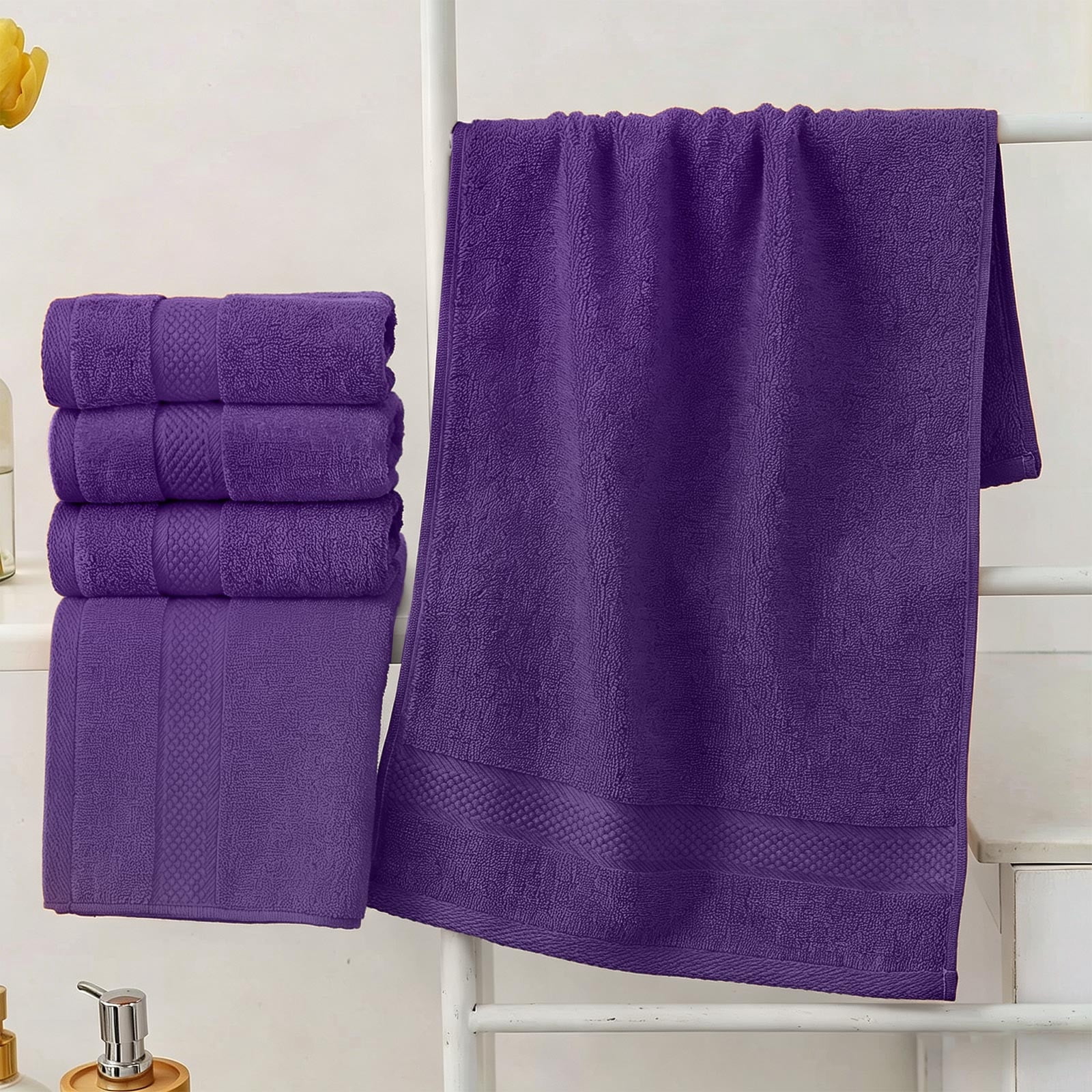 5-Pack Cotton Face Towels, Highly Absorbent and Soft, Quick Dry, 28 by ...