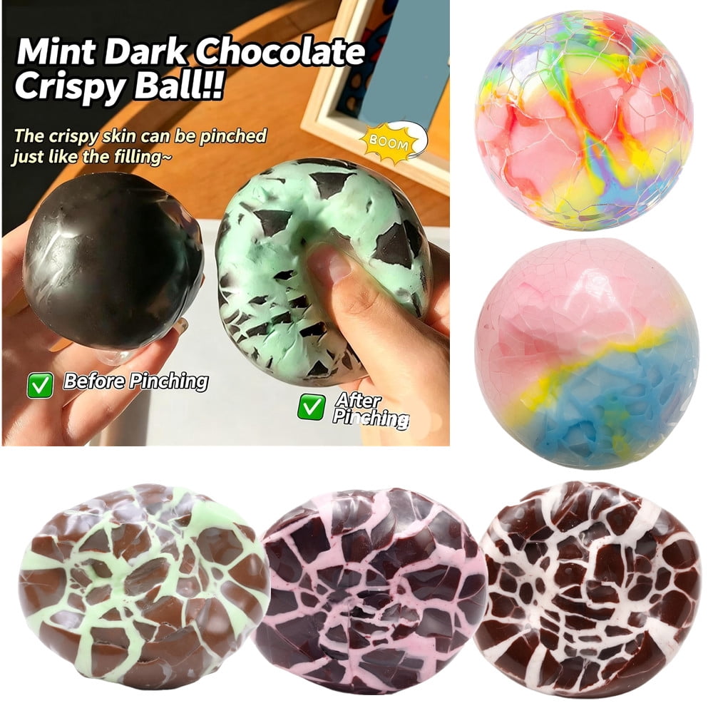 5-Pack Crispy Stress Balls, Wax Cracking Squishies with Crunchy Sound ...