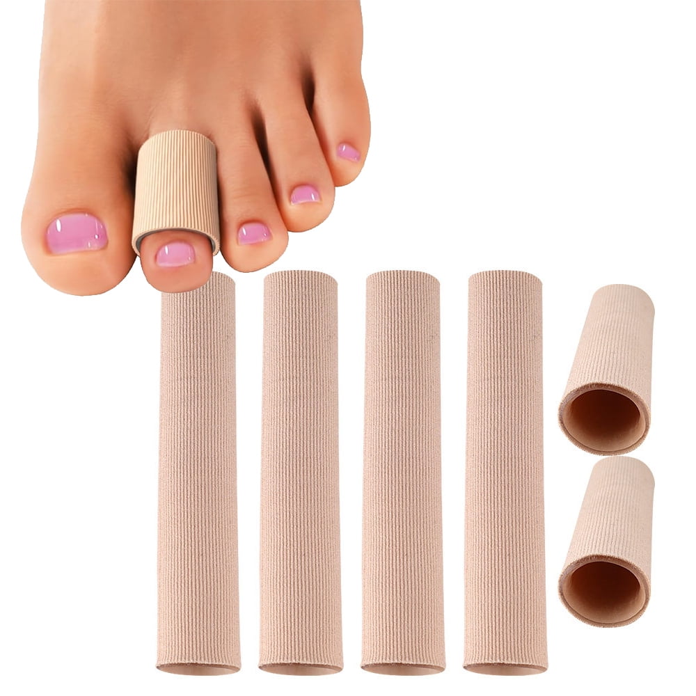 5 Pack Cuttable Toe Tubes Sleeves - Toe Protectors for Corns, Calluses ...