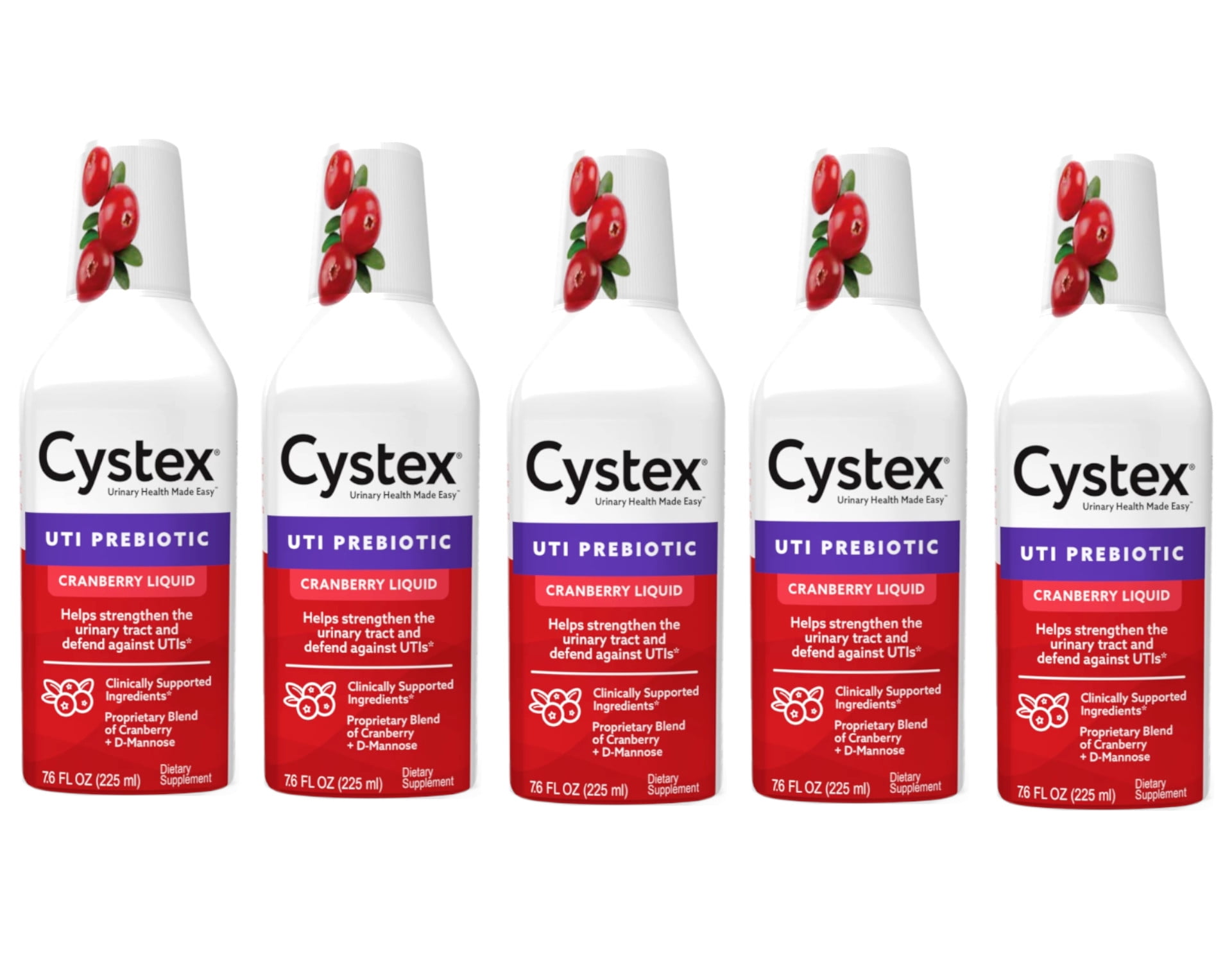 Cystex 5 Pack - Urinary Health Maintenance Supplement, Cranberry Flavor ...