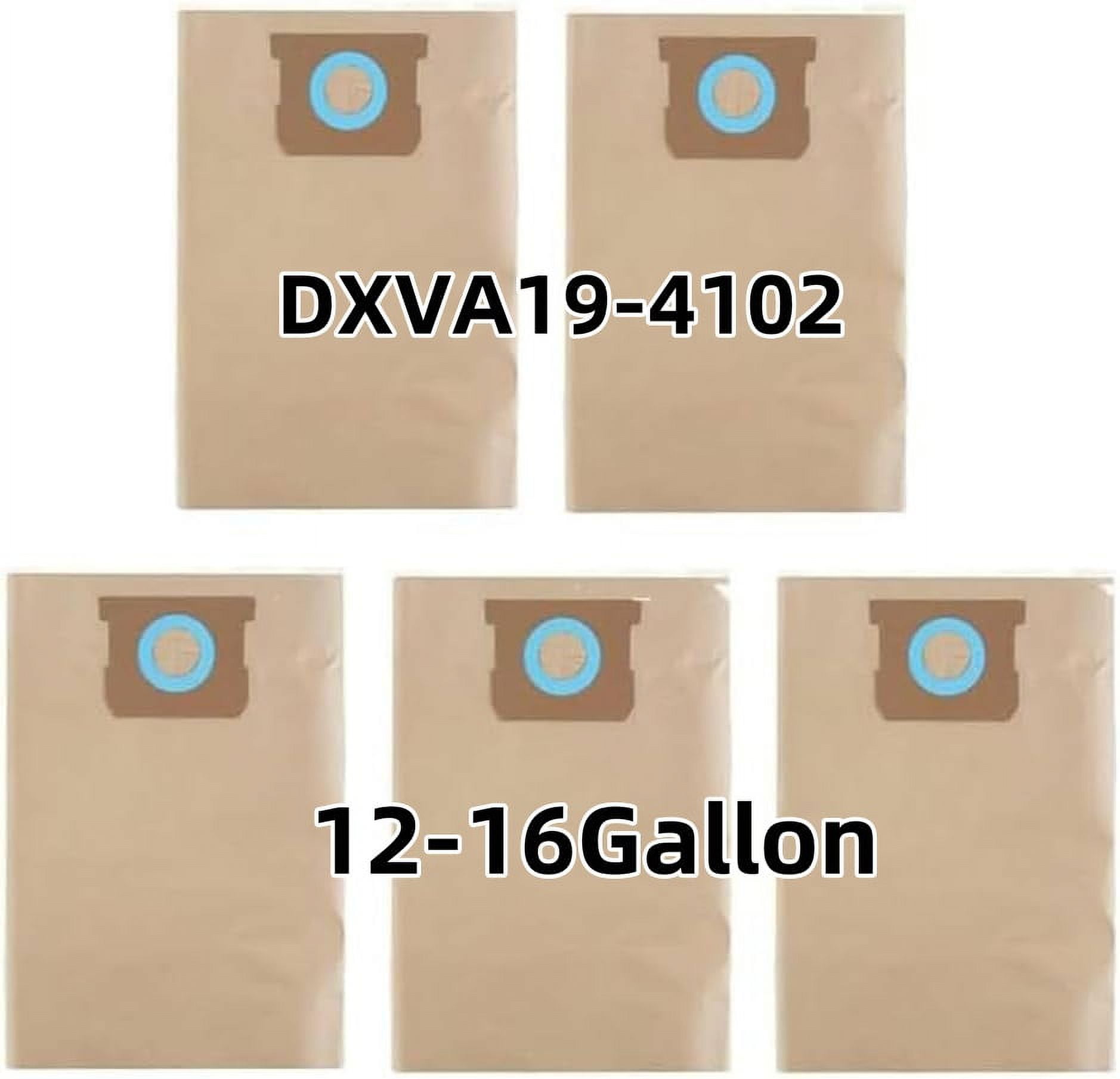 5 Pack DXVA19-4102 Shop Vac Bags Compatible for Dewalt Dxva19-4102 Dust ...