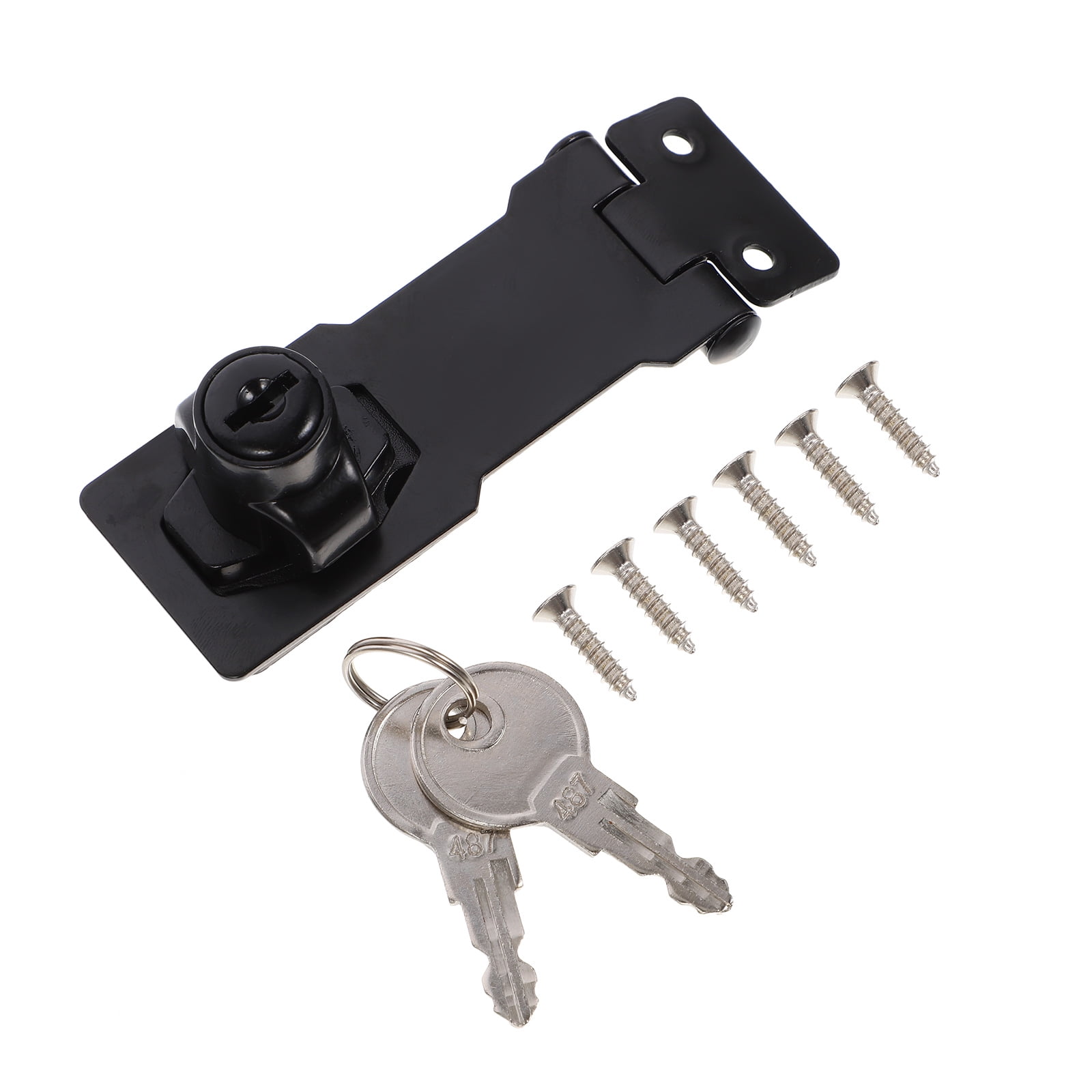 5 Pack Deadbolt Knob Hasp Lock Padlock with Key for Security Small Door ...