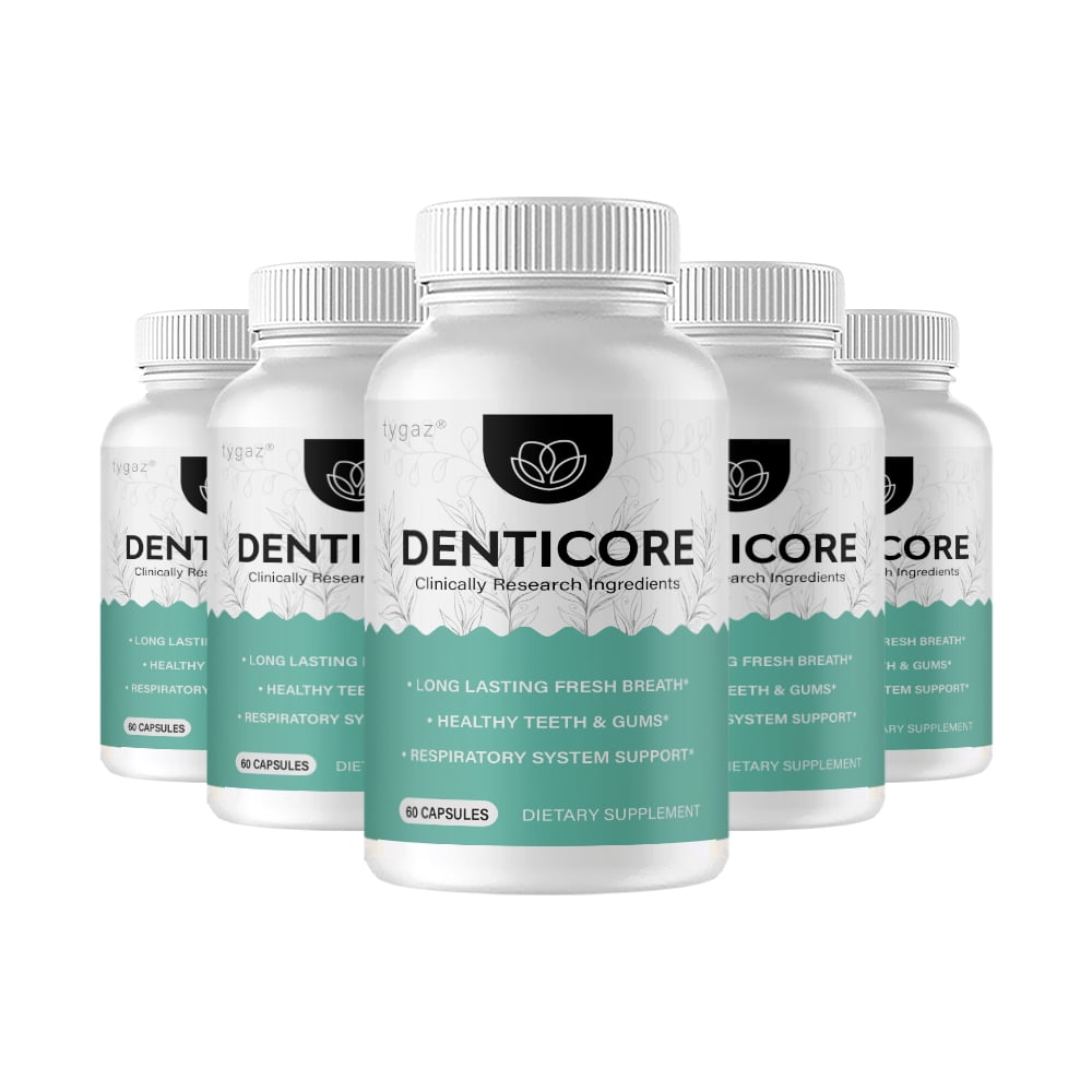 Denticore Fresh Teeth Tooth Pills, 5 Pack - All Natural Cleaning and ...