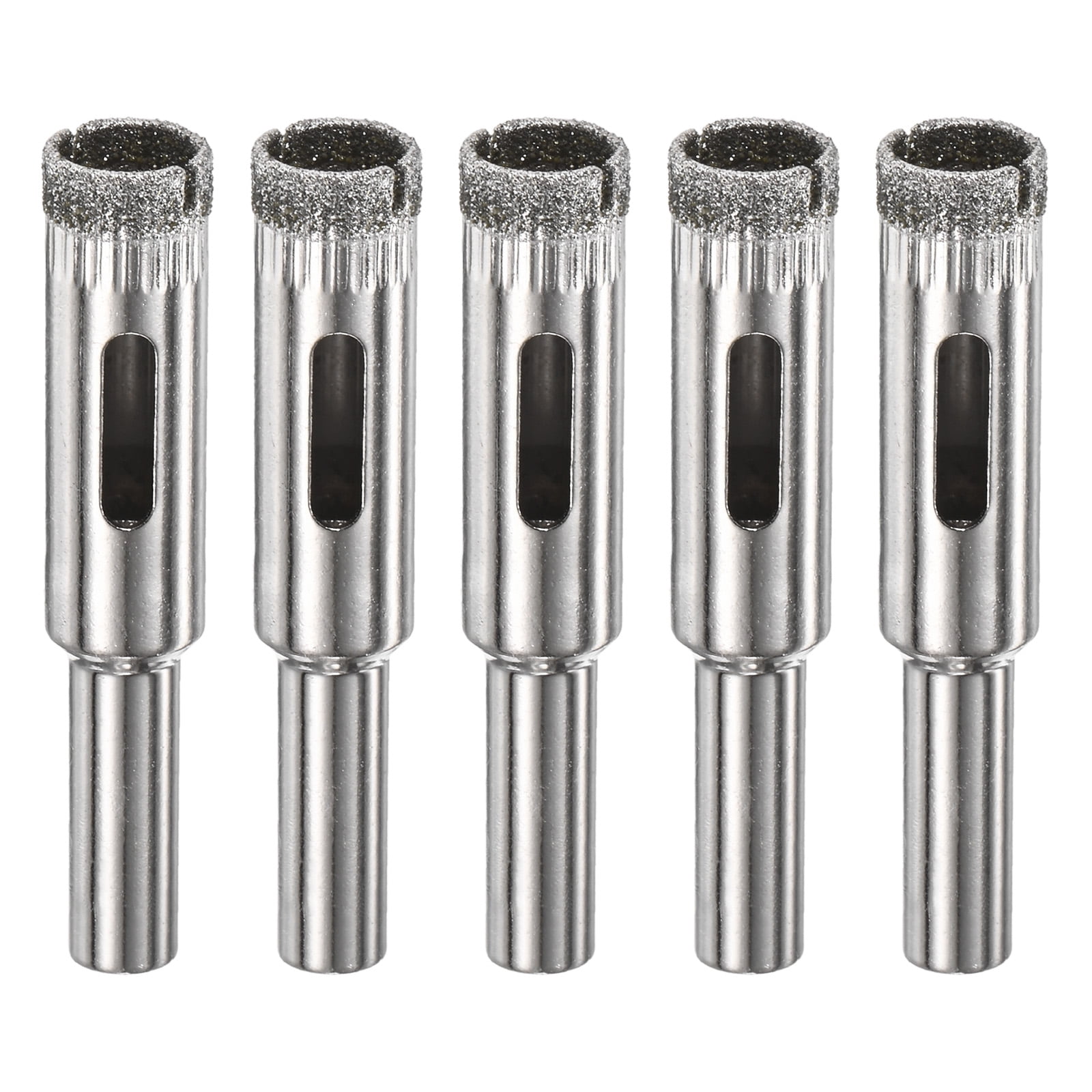 5-Pack Diamond Hole Saw Drill Bit, 0.39 Inch / 10mm Glass Drill Bit for ...
