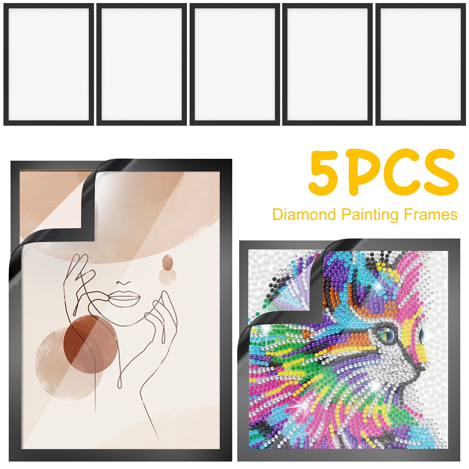 5 Pack Diamond Painting Frames - Diamond Art Frame Diamond Paintings ...