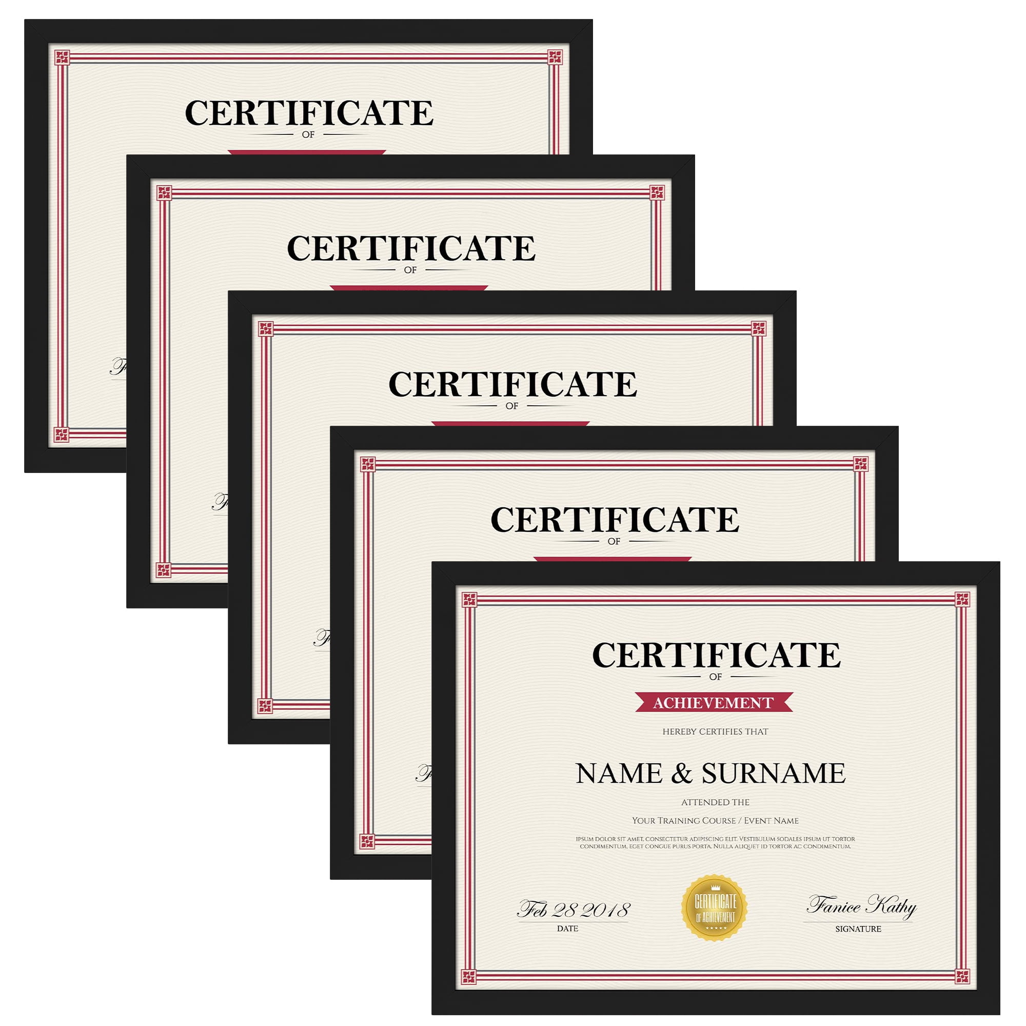 5 Pack Document Frame, 8.5x11 Certificate Frame, 8.5 x 11 Diploma Frame ...