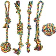 5 Pack Dog Rope Toys Cotton Puppy Teething Rope Durable Chew Toys for ...