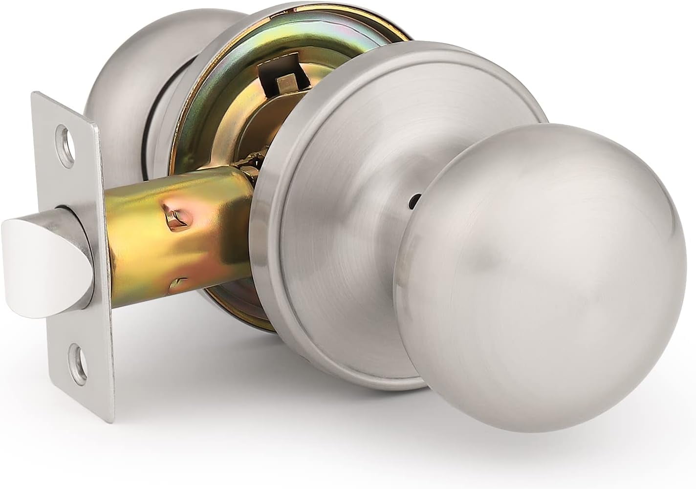 5 Pack Door Handle,Satin Nickel Interior Door Handles,Door Knob Interior Passage Lock(for ...