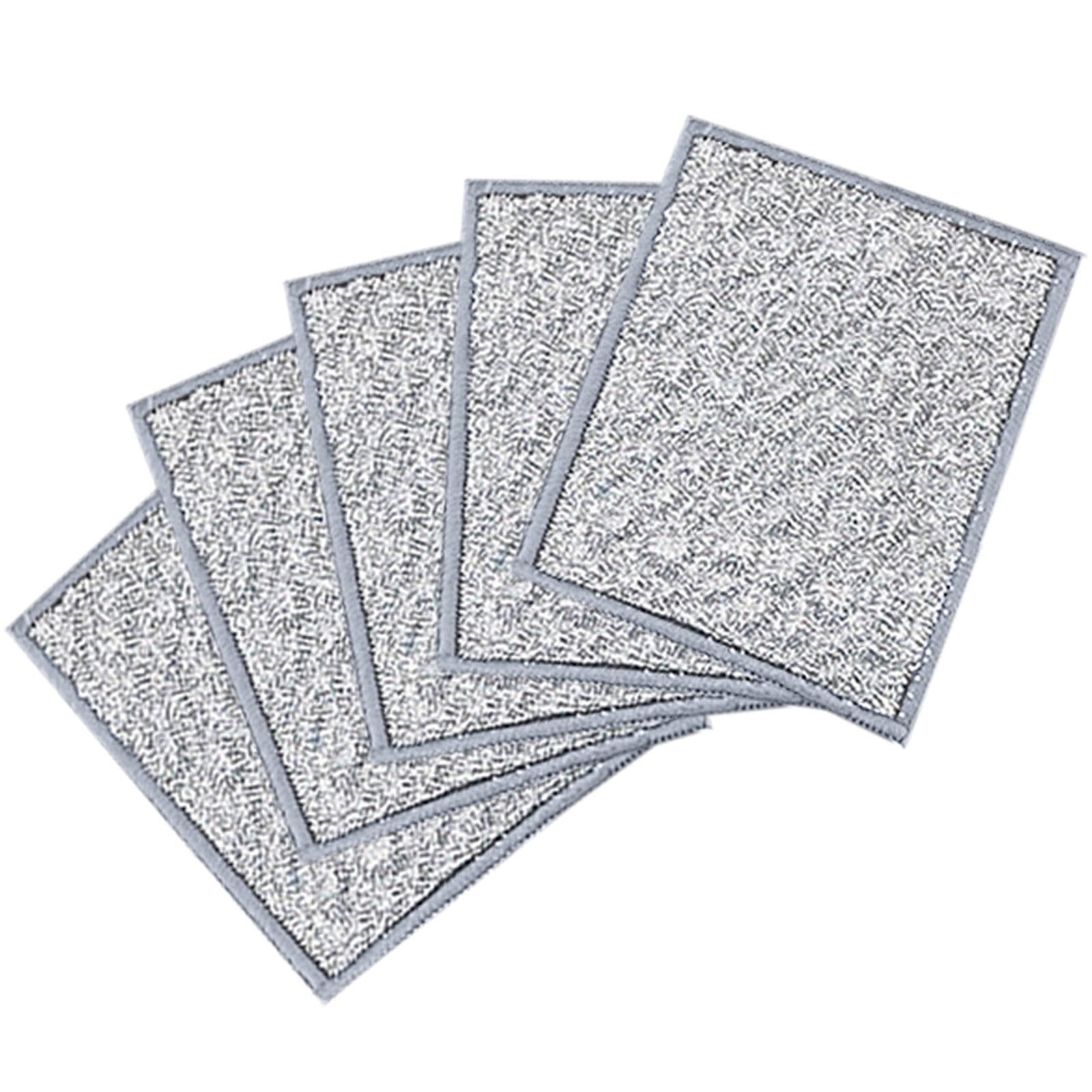 5 Pack Double-Sided Stainless Steel Dish Cloth - Reusable Scrubbing ...