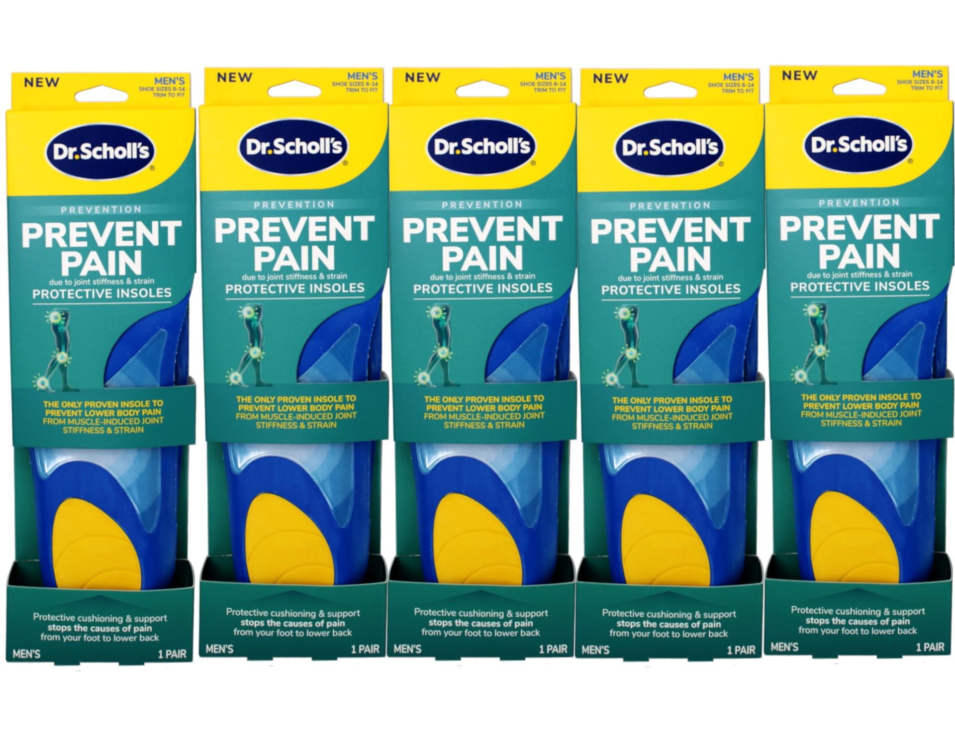 5 Pack - Dr. Scholl's Prevent Pain Protective Insoles, Protect Against ...