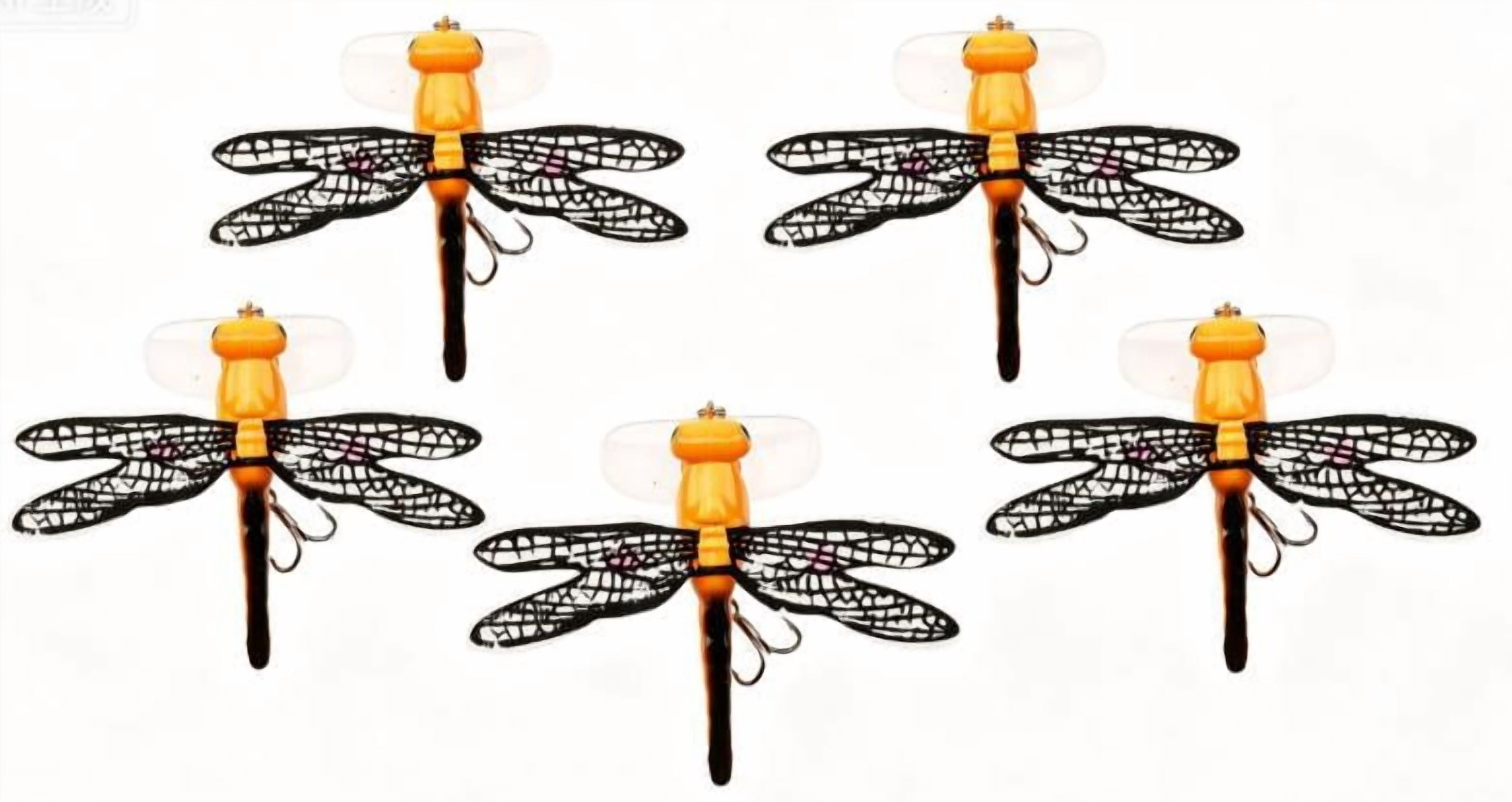 5 Pack Dragonfly Topwater Fishing Lures, Realistic Floating Bait with ...