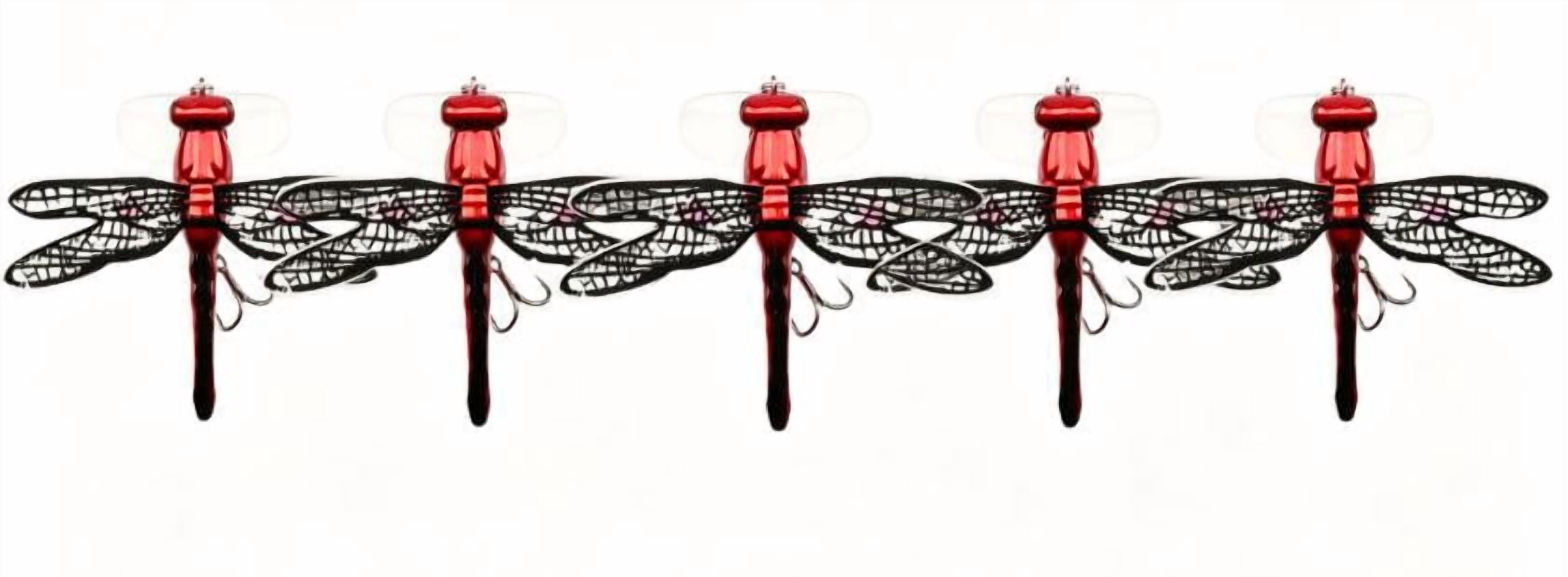 5 Pack Dragonfly Topwater Fishing Lures, Realistic Floating Bait with ...