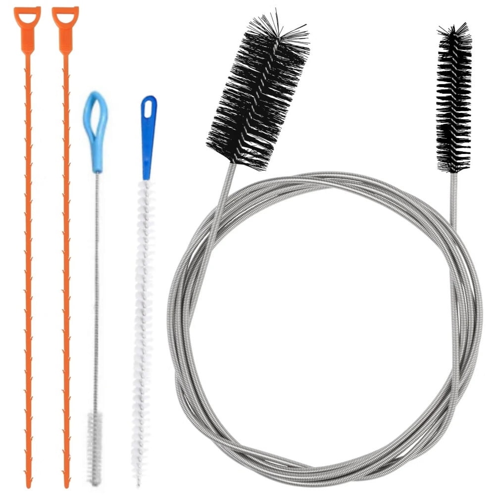 5 Pack Drain Clog Remover Tool,Snake Hair Remover,Pipe Tube Cleaner ...