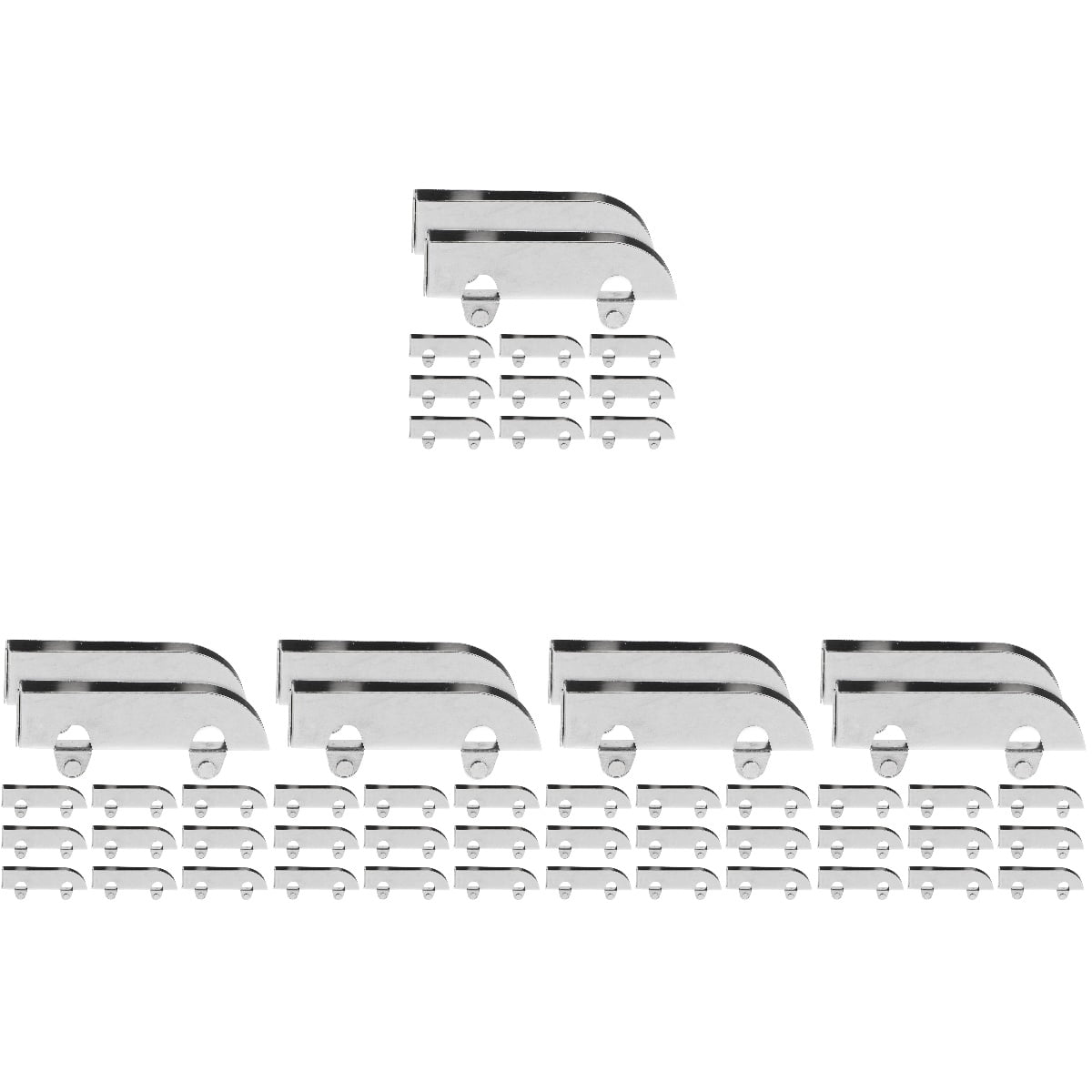 5 Pack Drawer Roller Pulley Sliding Door Pulleys Gold Handles Silver ...