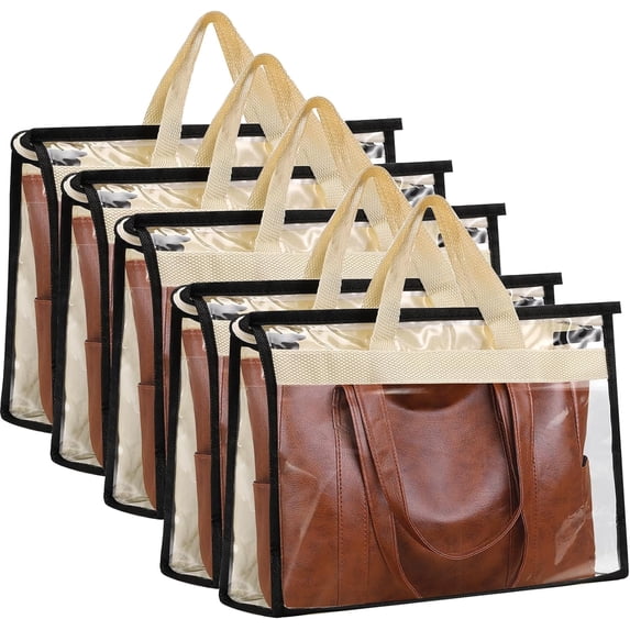 5 Pack Dust Bags for Handbags,Purse Dust Bags with Zipper and Handle ...