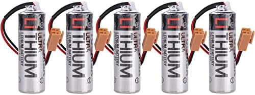 (5-Pack) ER17500V 3.6V 2700mAh Lithium Batteries PLC CNC Backup Battery ...