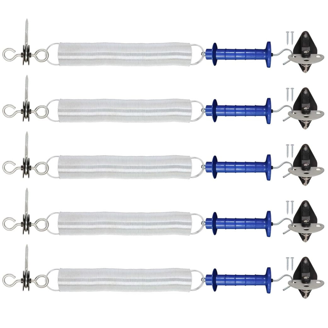 5 Pack Electric Fence Gate Kit, with Spring Gate Handle, 2 Anchor ...