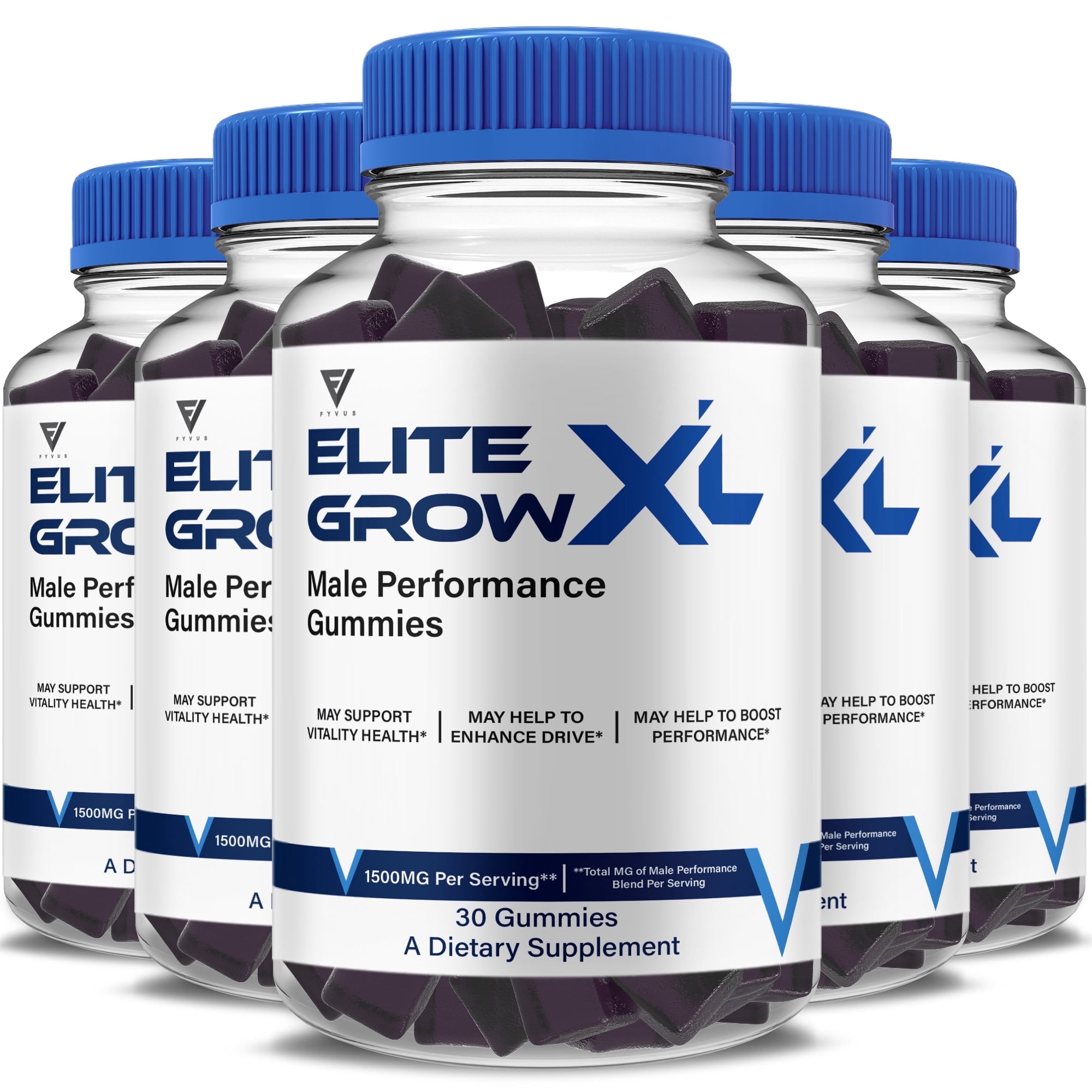 (5 Pack) Elite Grow XL Gummies for Men EliteGrow XL Supplement (5 Month ...