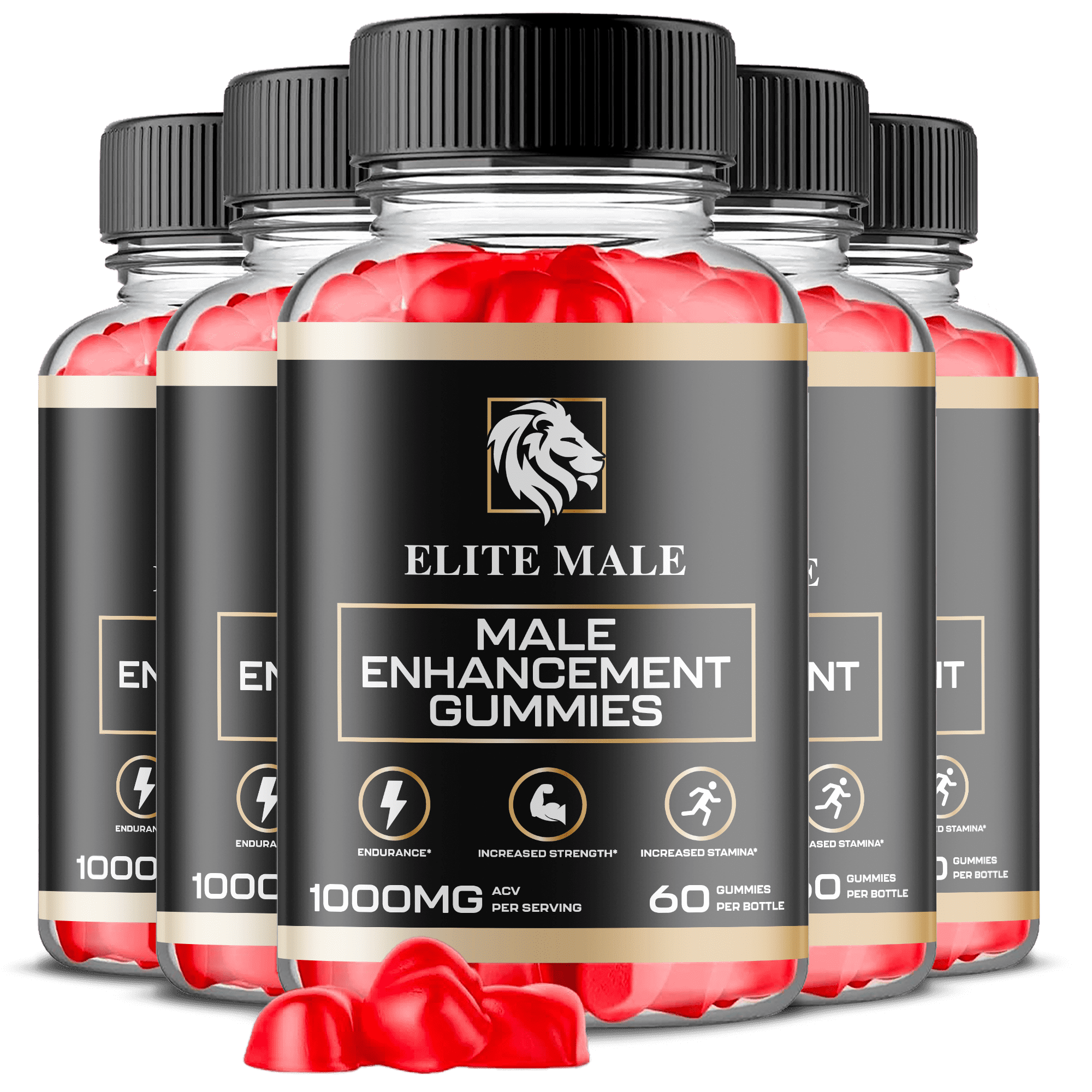 (5 Pack) Elite Male Gummies - 300 Count - Walmart Business Supplies