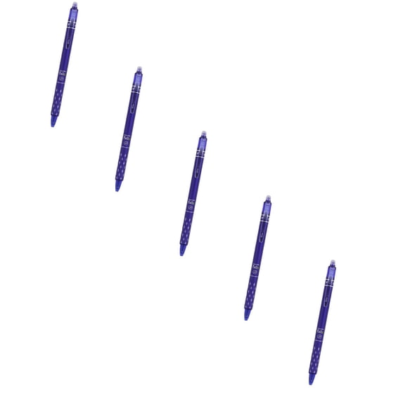 5 Pack Erasable Gel Pens, Retractable 0.5mm Fine Point Blue Ink Smooth ...