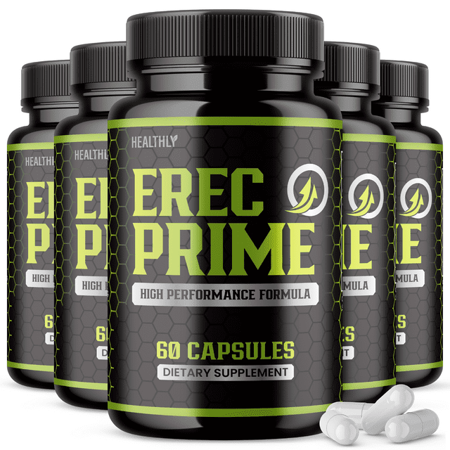 ErecPrime Advance Formula, Male Strength Pills, Vegan, USA Made (5 Pack ...