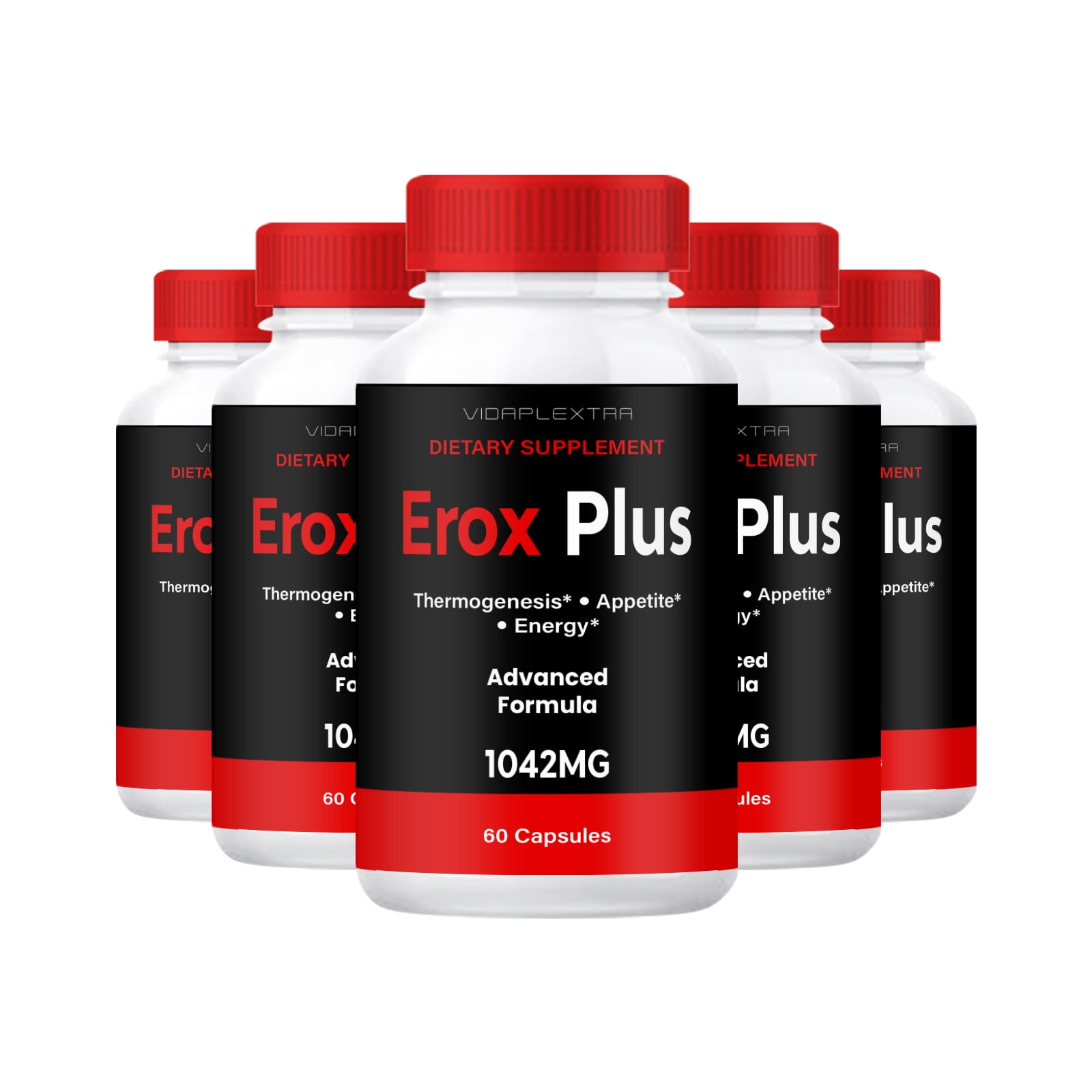 (5 Pack) EroxPlus Capsules - Erox Plus Male Capsules - Walmart.com