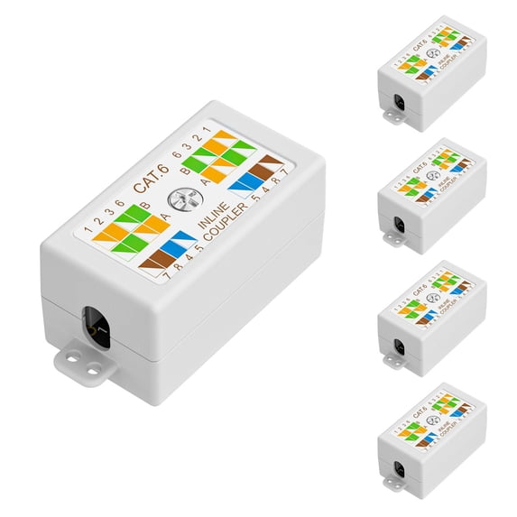 5-Pack Ethernet Junction Box Cat6 Junction Box Punch Down Type ...
