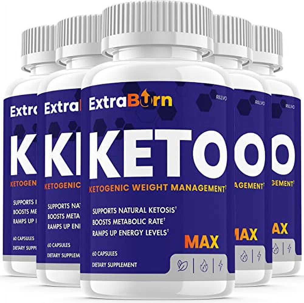 (5 Pack) Extra Burn Keto Pills, Advanced Ketogenic Formula (300 ...