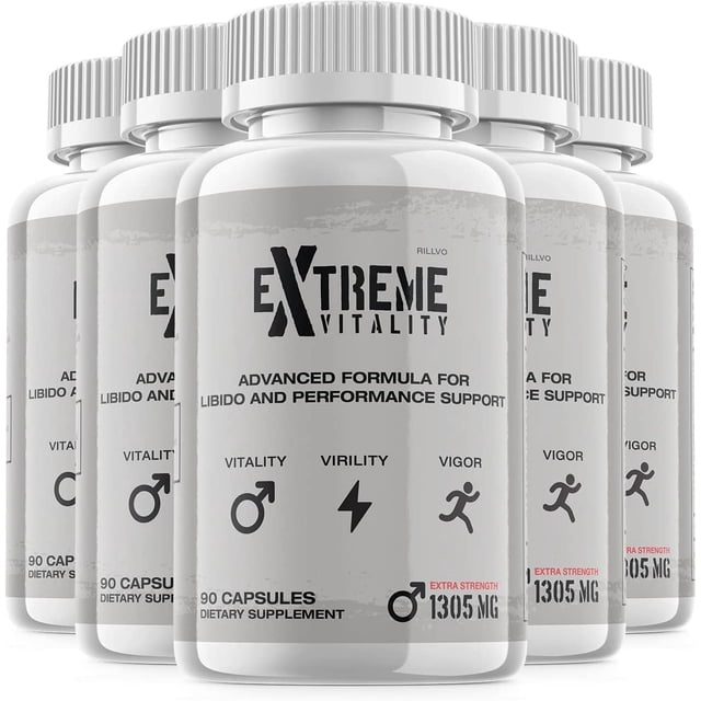 5 Pack Extreme Vitality Advanced Formula Performance Support Capsules ...