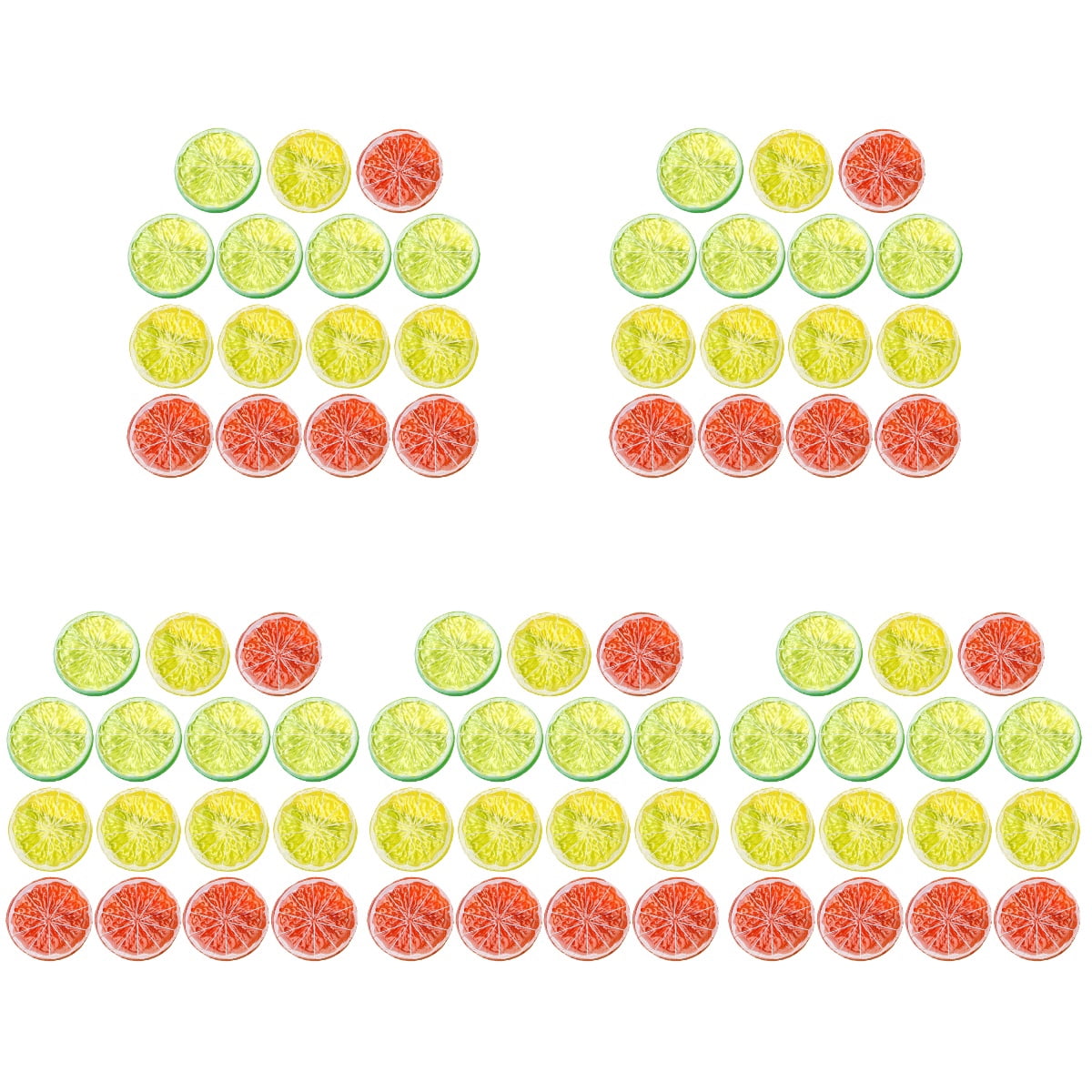 5 Pack Fake Grapefruit Limes Grape Imitation Lemon Slice Faux Fruit ...