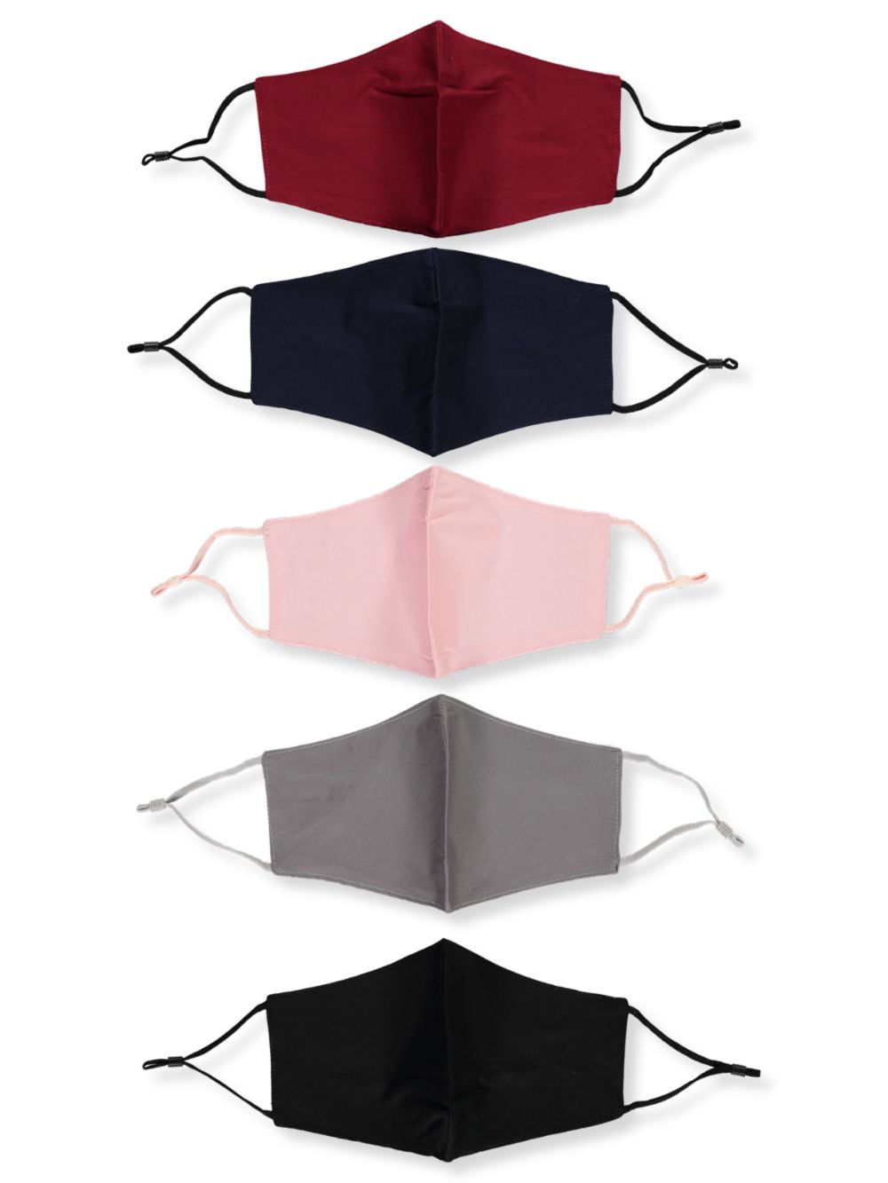 5-Pack Fashionable 100% Cotton Face Masks with Adjustable Ear Loops ...
