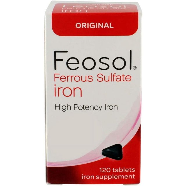 5 Pack Feosol Original 65 mg High Potency Ferrous Sulfate Iron ...
