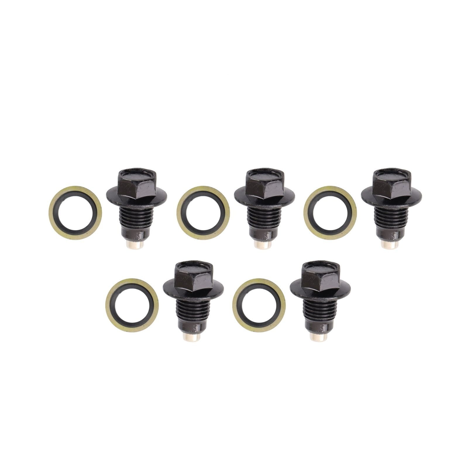 5-Pack Fine Thread Steel Engine Oil Drain Plugs w/Gaskets - AM ...