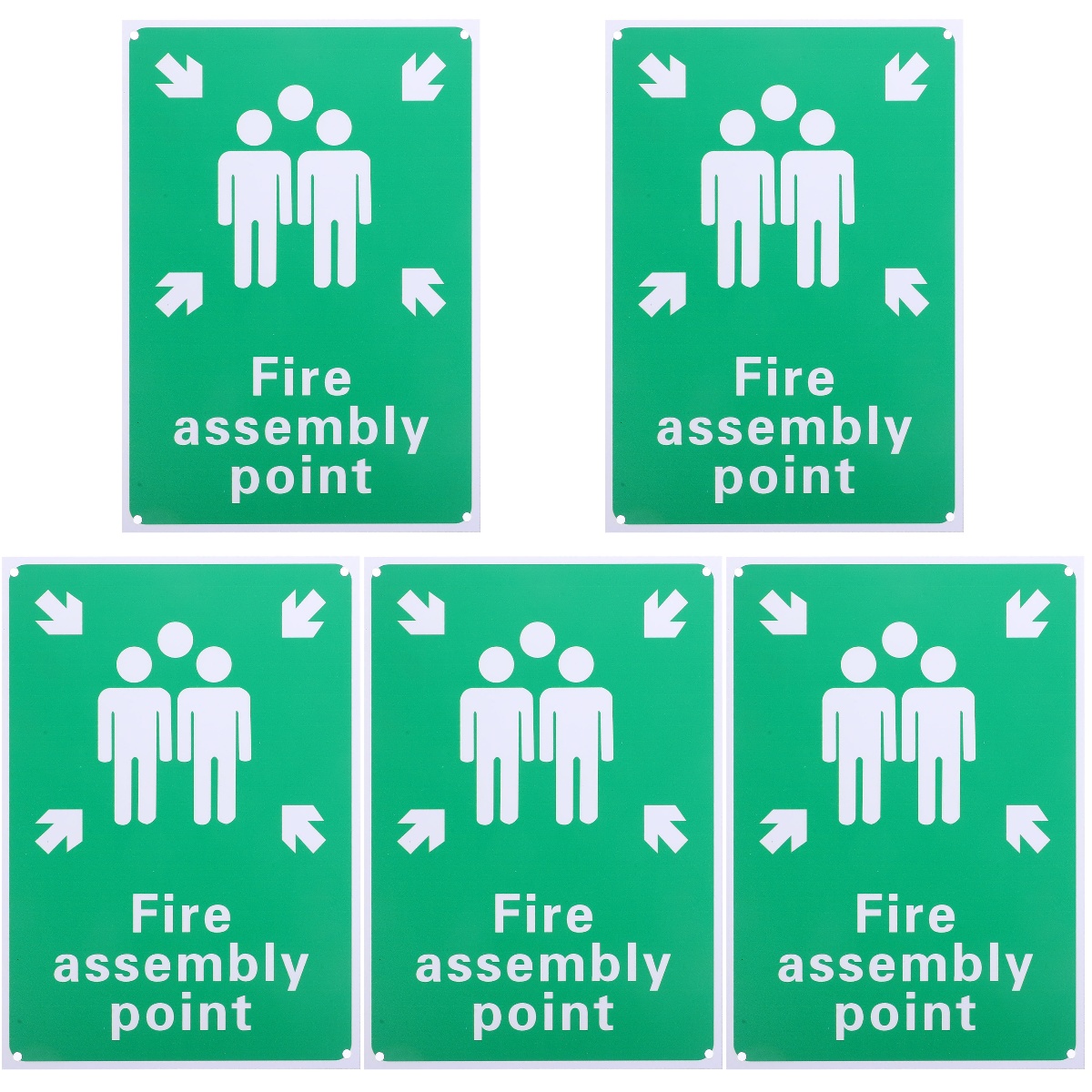 5 Pack Fire Rally Point Sign Emblems Assembly Symbol Safety Office ...