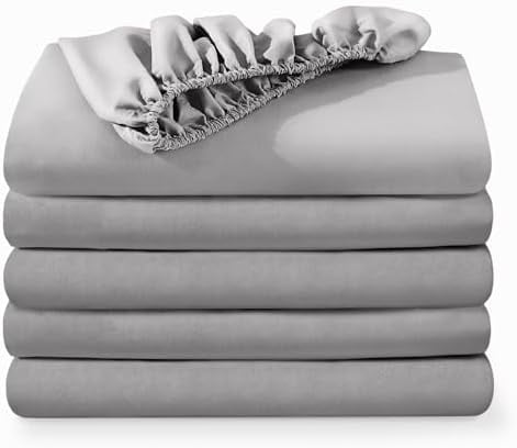 5-Pack Fitted Bottom Ultra-Soft Sheets Queen - Premium 1800 Ultra-Soft ...