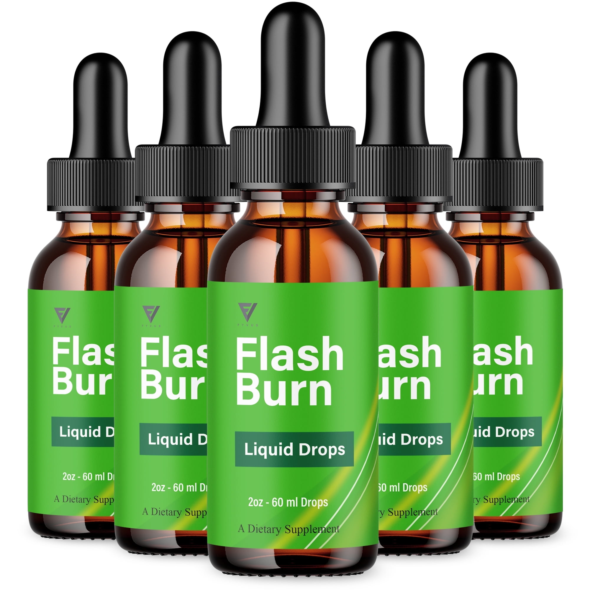 (5 Pack) FlashBurn Health Support Drops, Flash Burn Advanced Supplement (10 oz) - Walmart.com