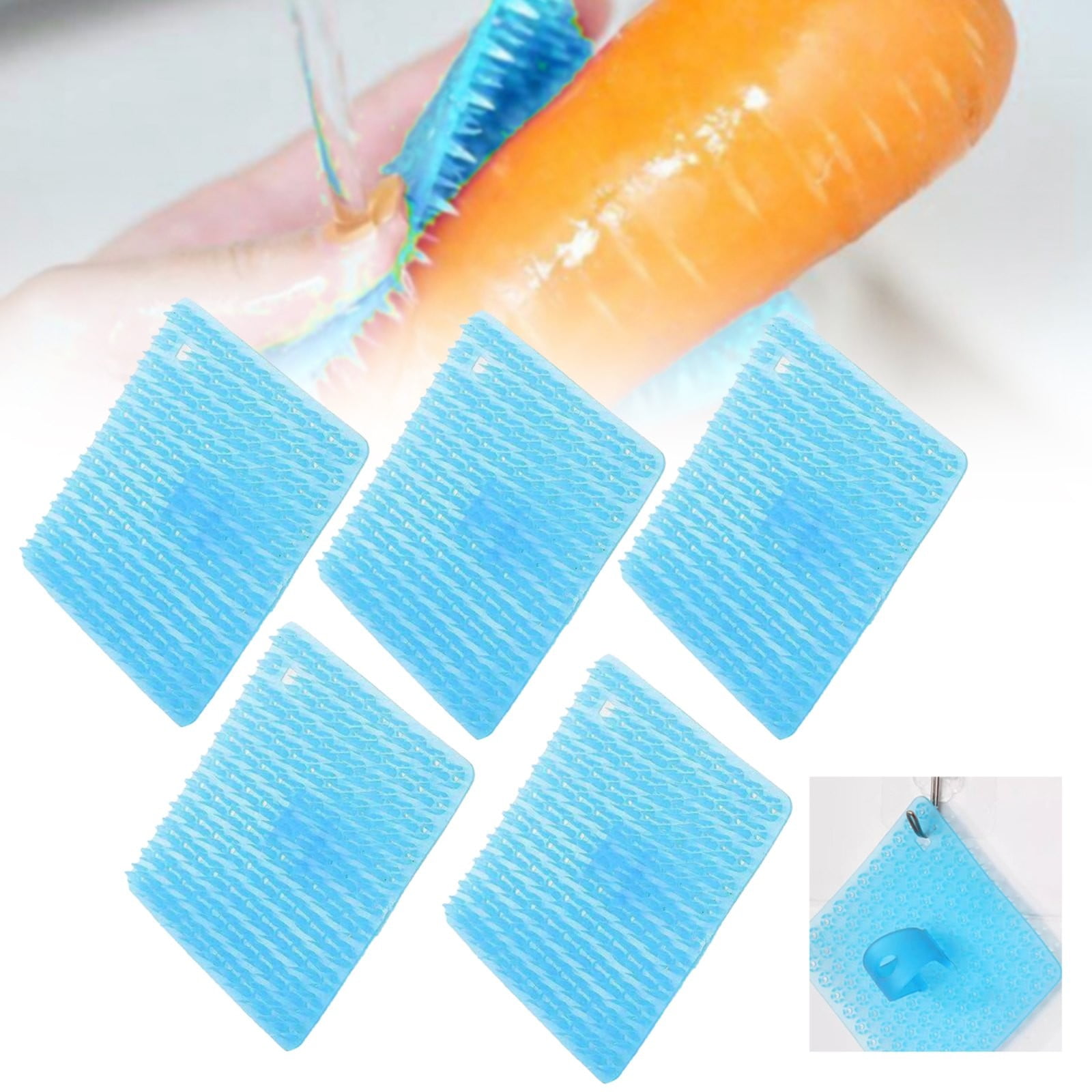 5-Pack Flexible Vegetable Cleaning Brushes | Food Safe Produce Scrubber ...