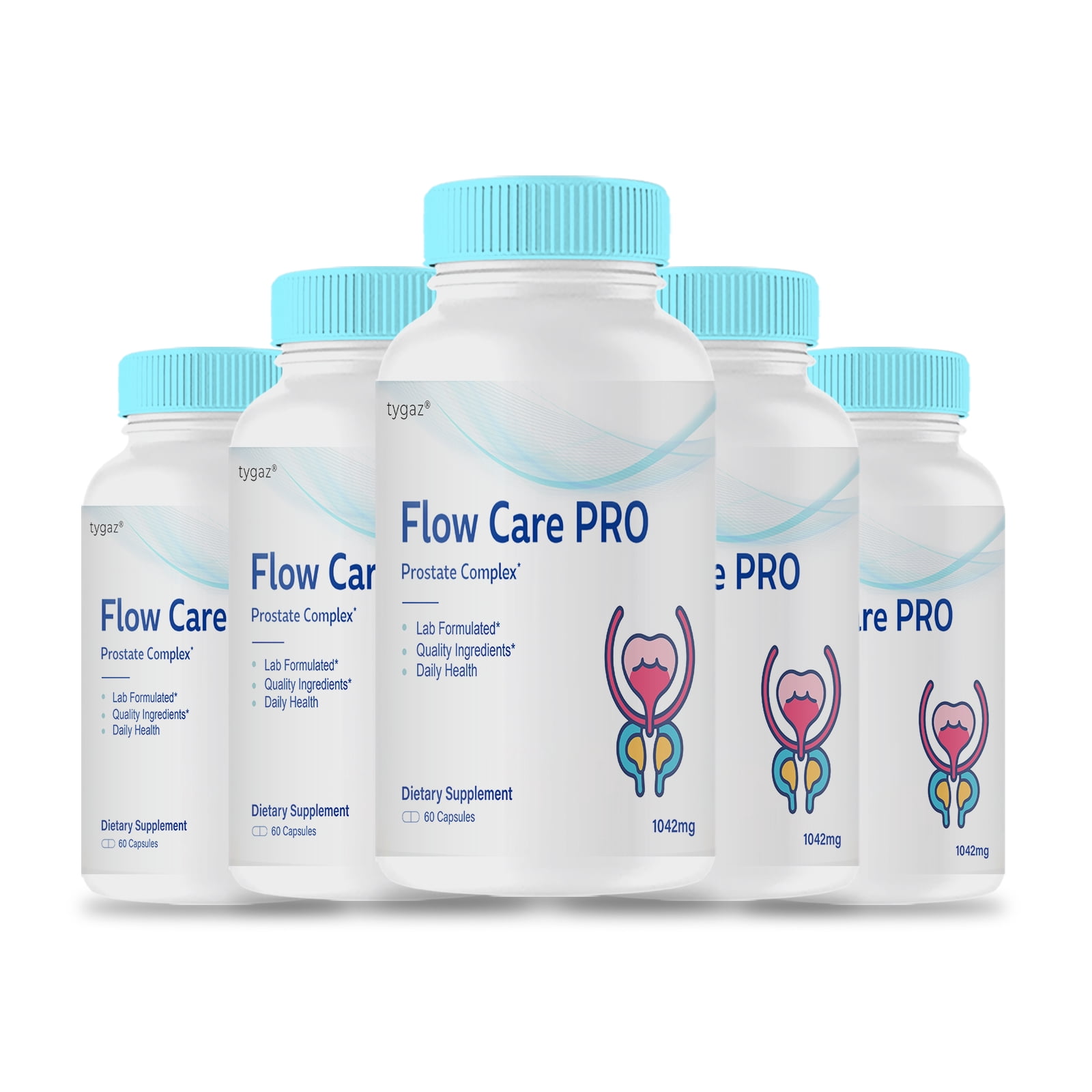 (5 Pack) Flow Care Pro - Flow Care Pro Pills For Men - Walmart.com
