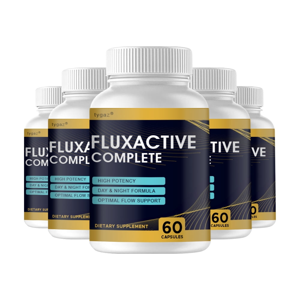 Fluxactive Complete Optimal Prostate Flow Support - 60 Capsules, Made in USA, Pack of 5 ...
