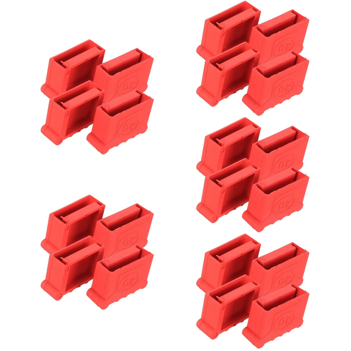 SOPOTUTU Nonslip Ladder Pads Stability Rubber Red for Ladder ...