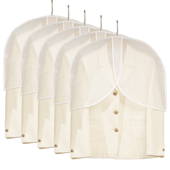 5 Pack Foldable PEVA Clothes Protectors Shoulder Covers For Garments ...