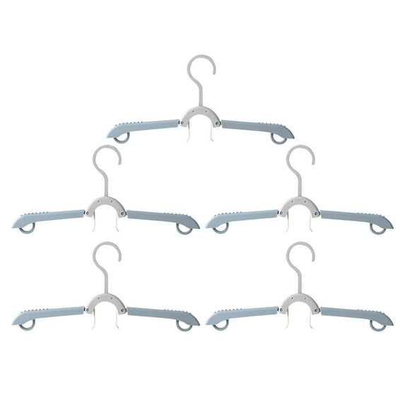 5-Pack Folding Travel Hangers – Non-Slip Collapsible Clothes Hanger Set ...
