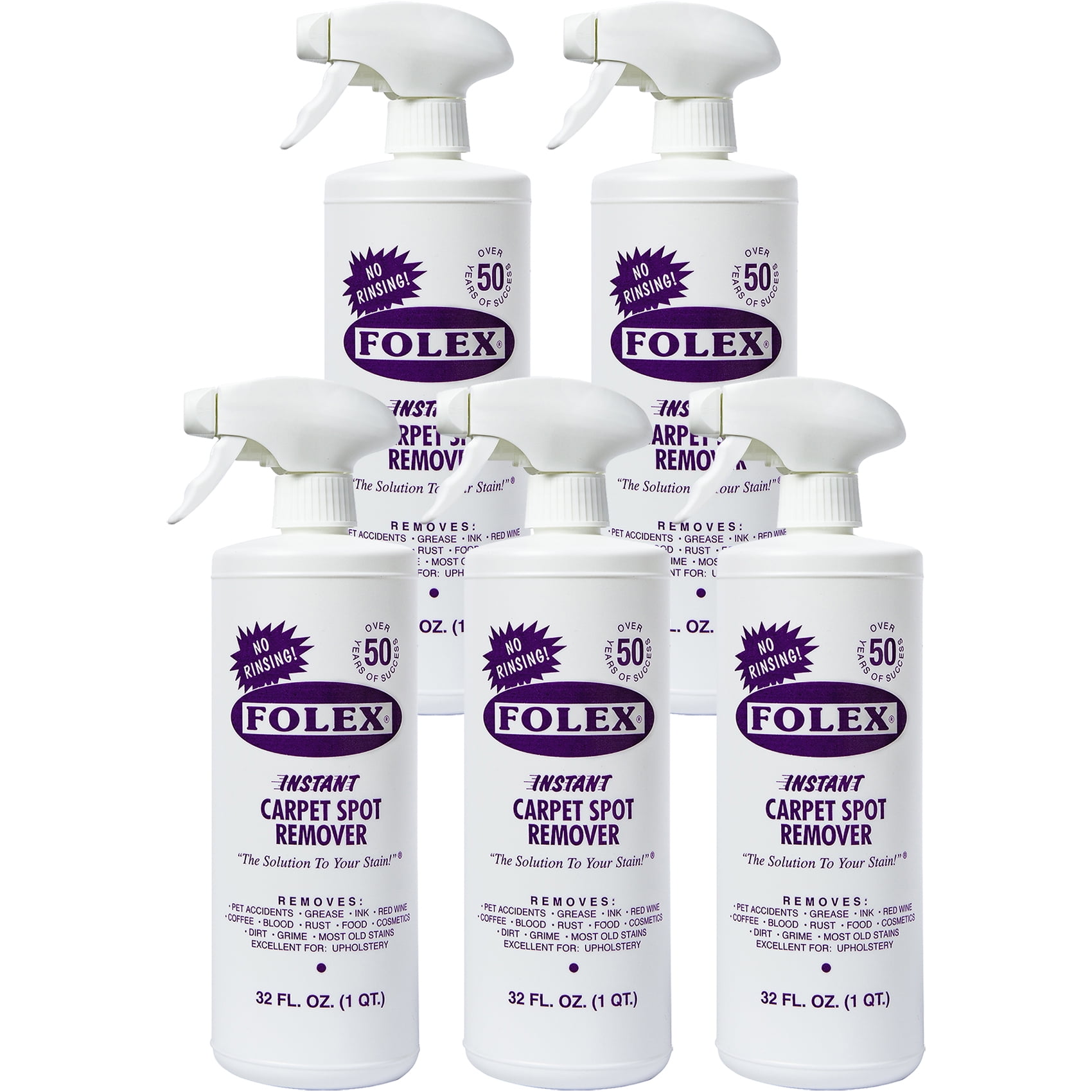 5 Pack Folex 32 oz Instant Carpet Spot Remover Carpet Cleaner - Removes ...
