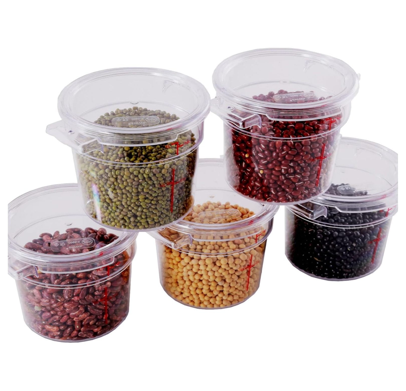 5 Pack Food Storage Containers With Lids Airtight,Storing Grains With ...