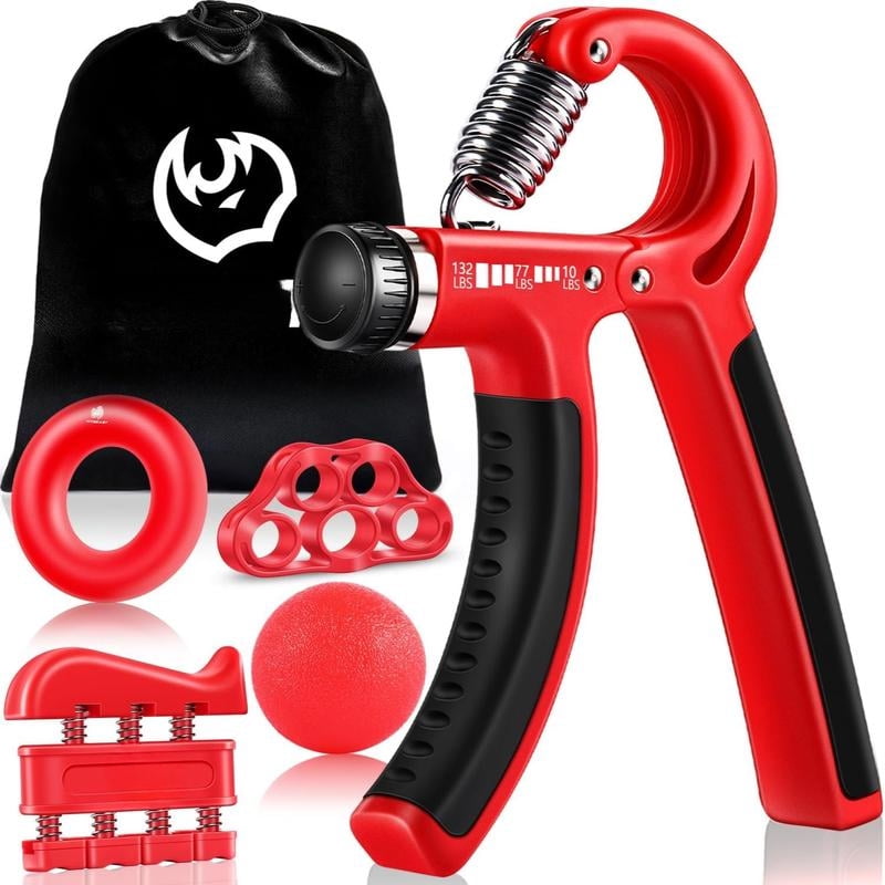 (5 Pack) Forearm Grip Adjustable Resistance Hand Gripper, Finger ...