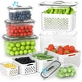 5 Pack Fruit Storage Containers for Fridge - Clear Berry Containers ...