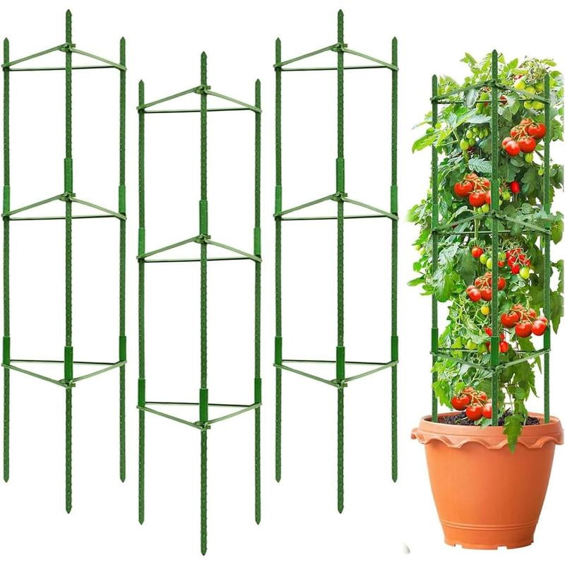 5 Pack Garden Stakes - Tomato Cages up to 48 inches, Support for ...