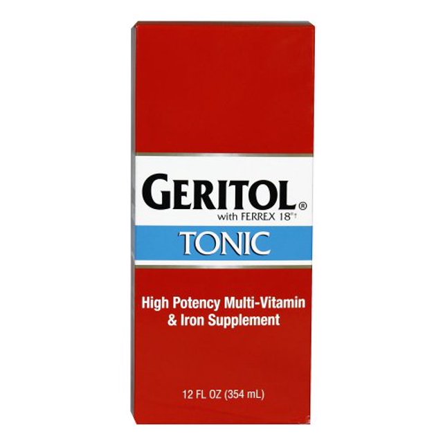 5 Pack Geritol liquid High Potency Vitamin & Iron Supplement 12oz Each ...