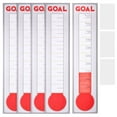 5 Pack Giant Fundraising Thermometer for Goal Setting, Tracker Chart ...